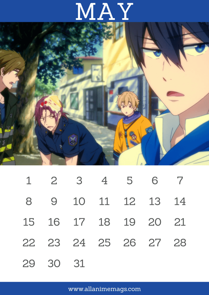Free! Iwatobi Swim Club 2024 Anime Calendars - All About Anime and Manga