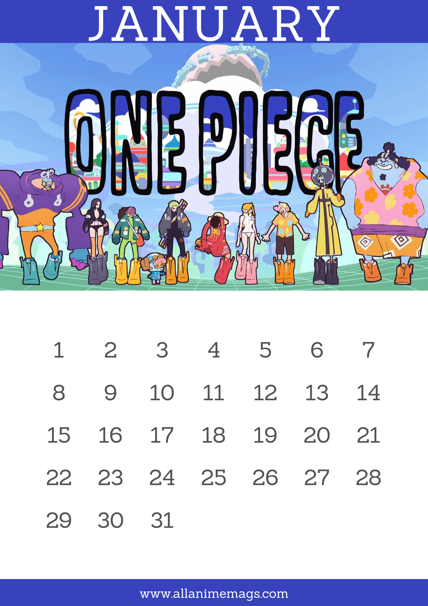 Free 2024 One Piece Anime Calendars - All About Anime and Manga