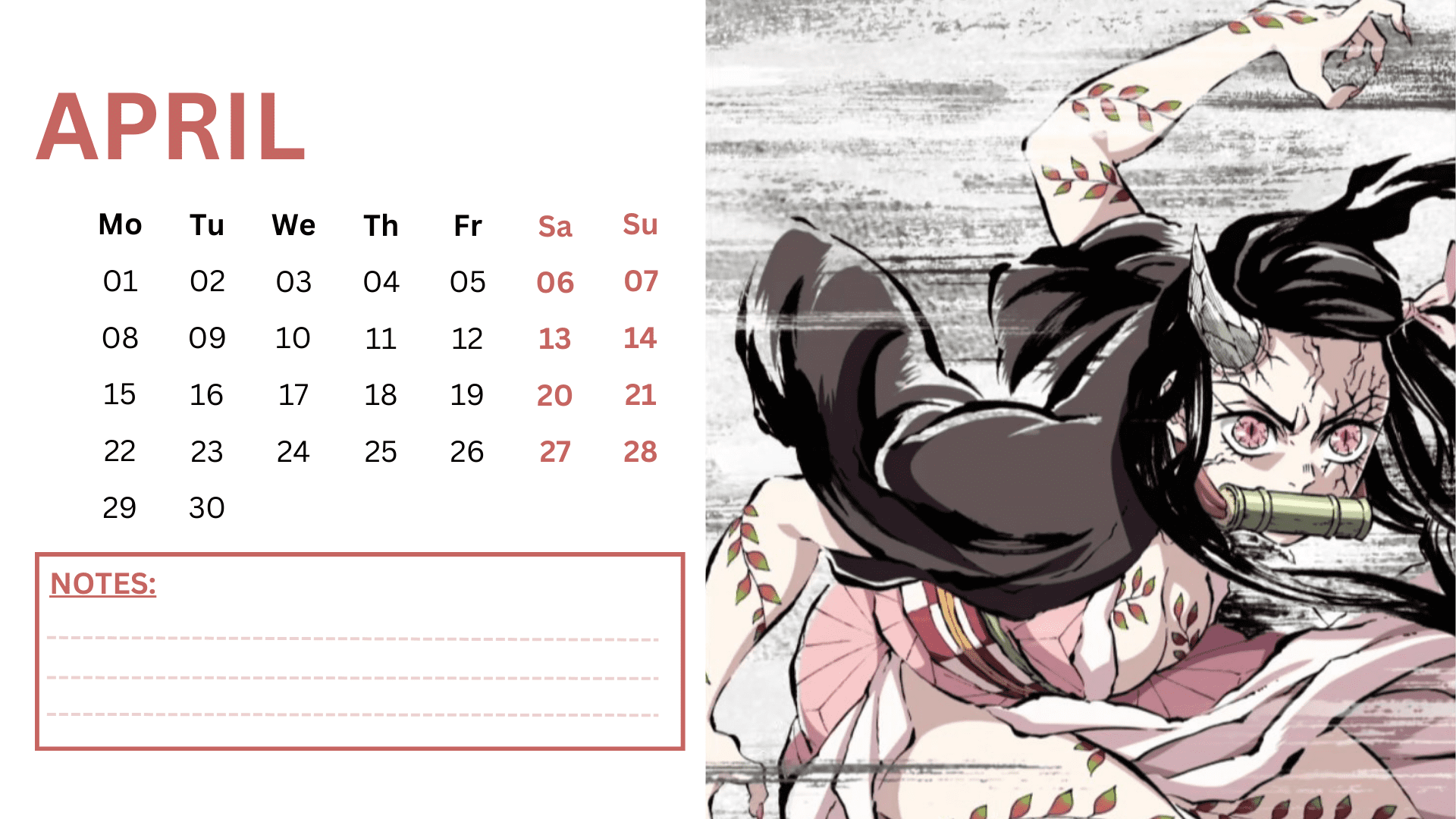 Free Demon Slayer 2024 Calendars - All About Anime and Manga