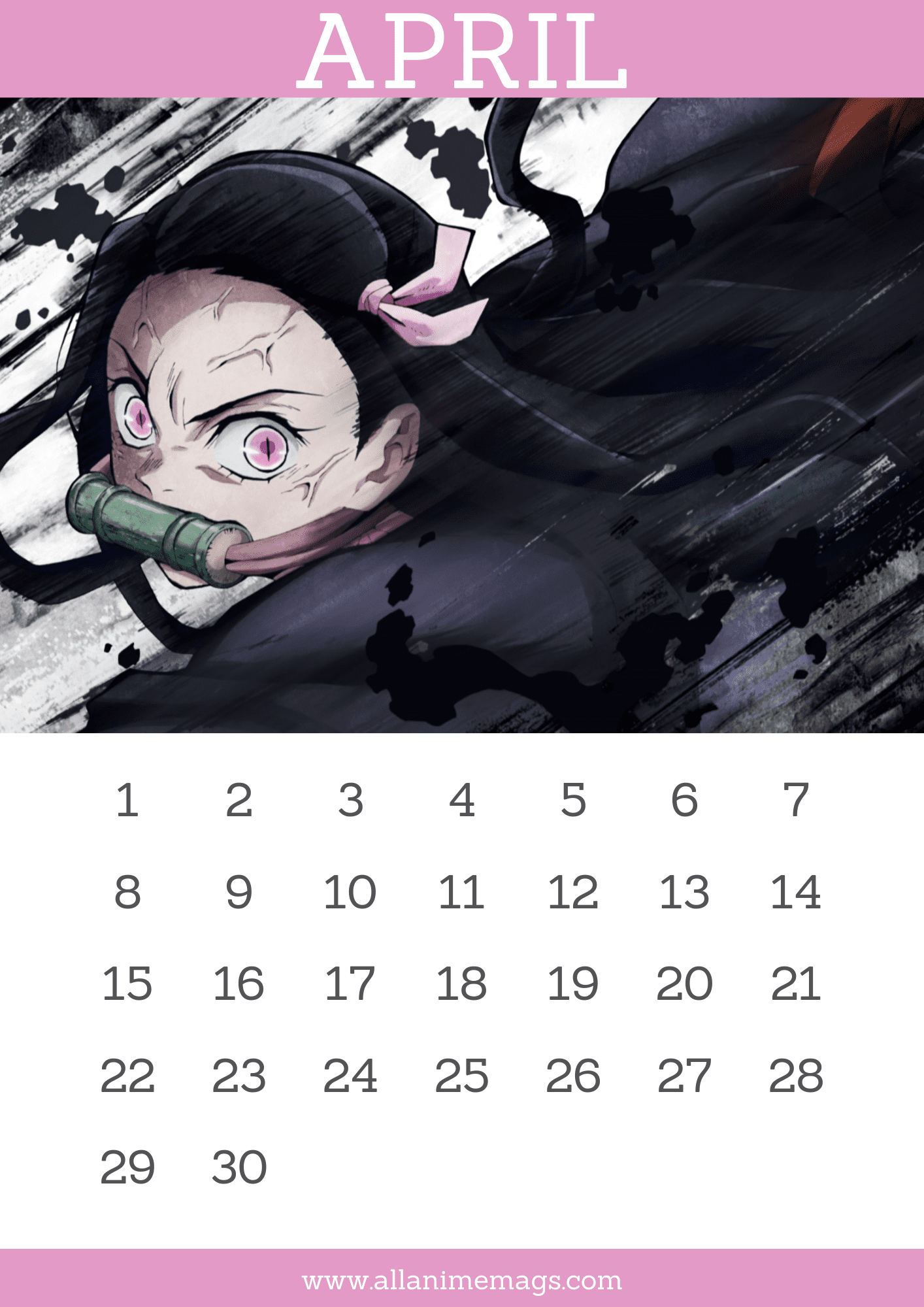 Free Demon Slayer 2024 Calendars - All About Anime and Manga