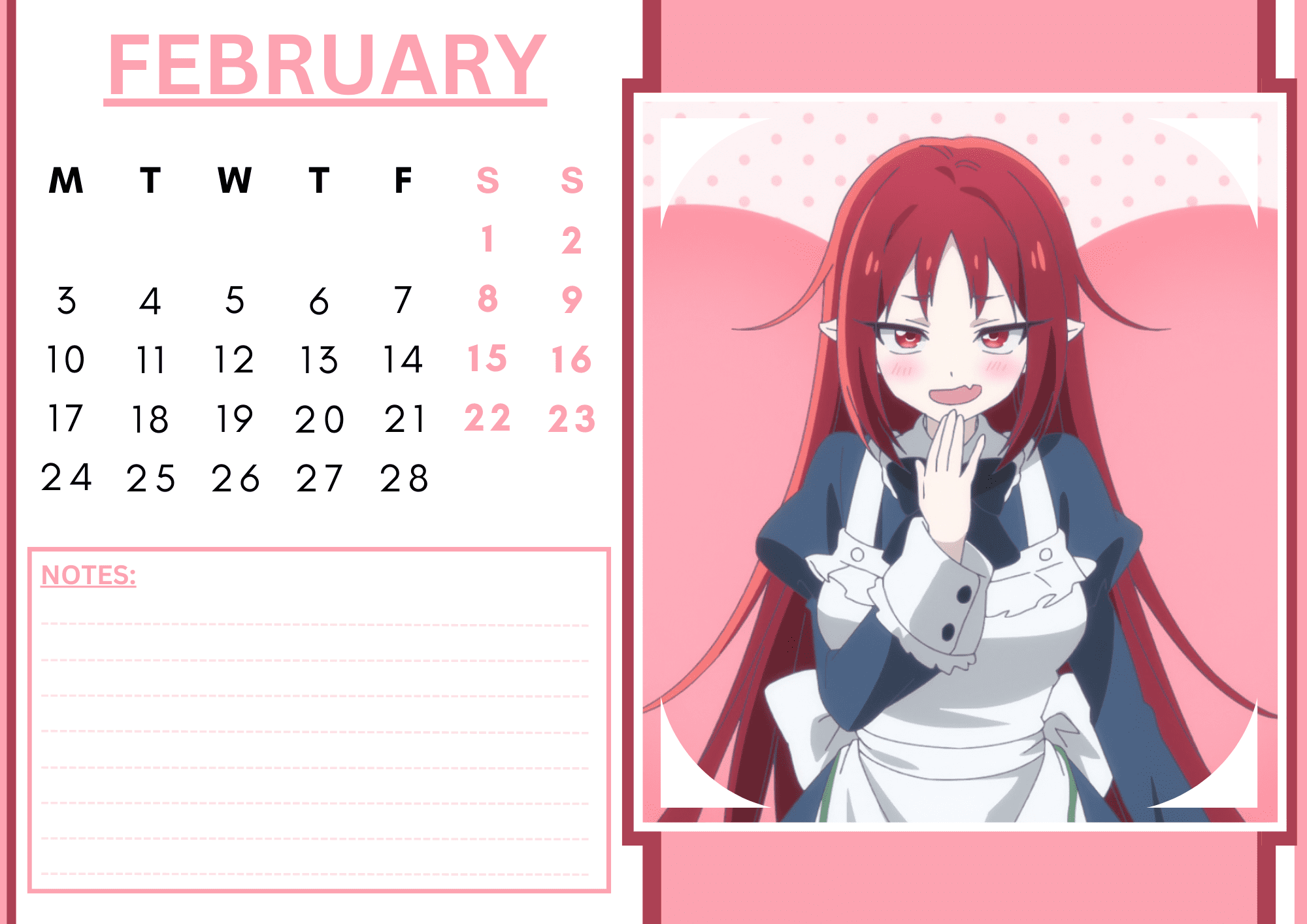 4 Free Downloadable 2025 Anime Calendars: Raising Kids While ...