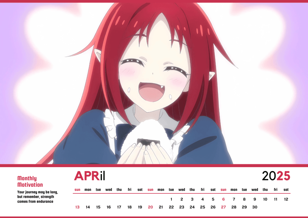 4 Free Downloadable 2025 Anime Calendars: Raising Kids While ...