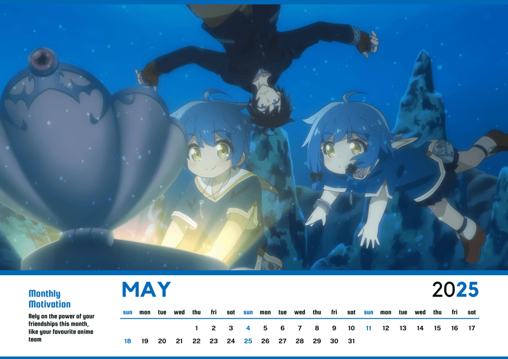 4 Free Downloadable 2025 Anime Calendars: Raising Kids While ...