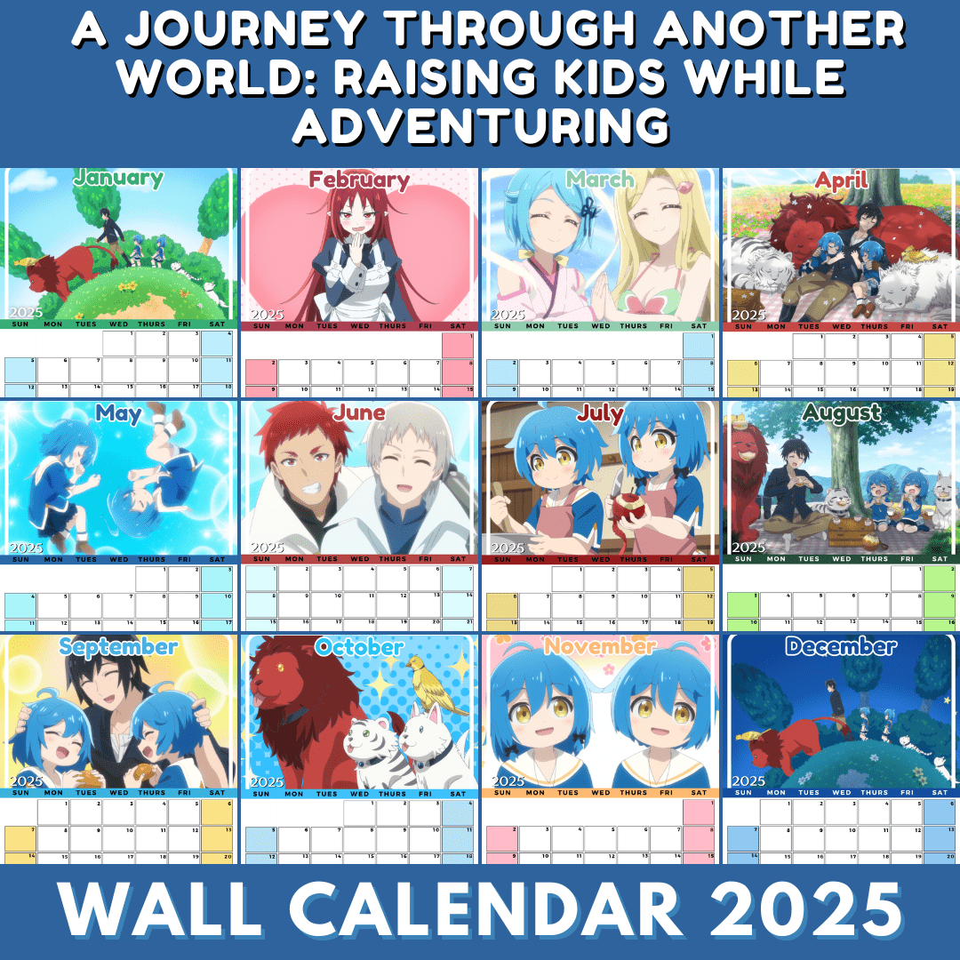 Wall Anime Calendar 2025 A Journey Through Another World: Raising Kids ...