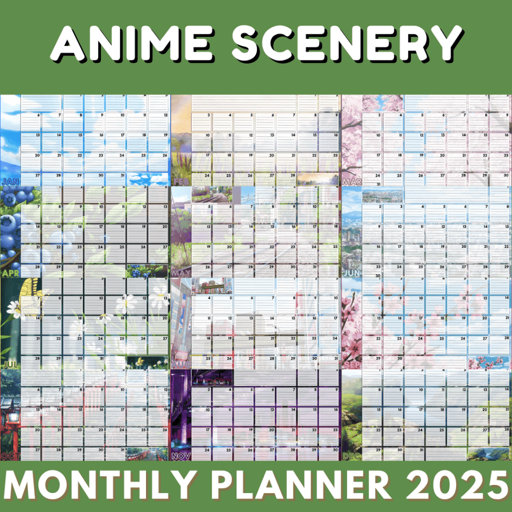 2025 Free Downloadable Anime Calendars - All About Anime and Manga