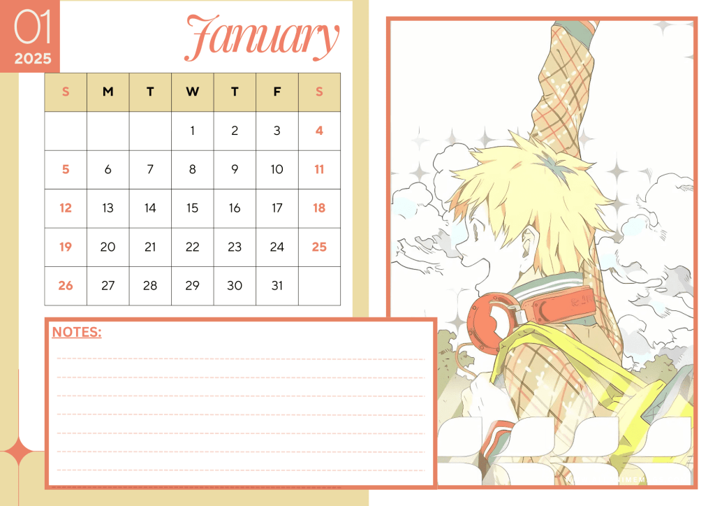 5 Free Downloadable 2025 Anime Calendars: Tokyo Ghoul - All About Anime ...