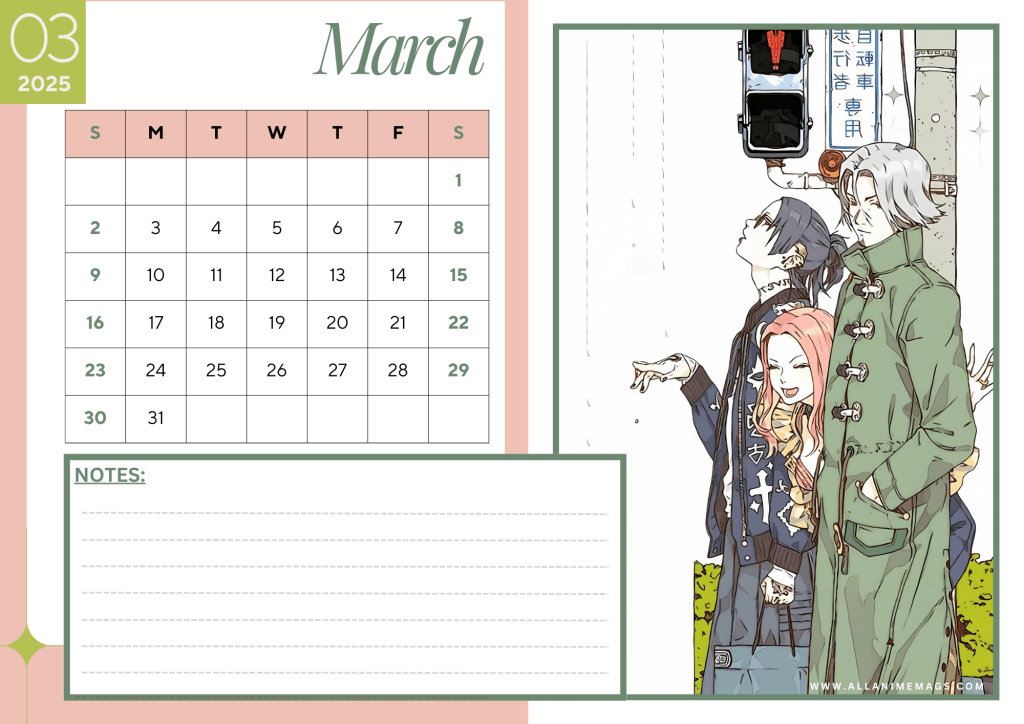 5 Free Downloadable 2025 Anime Calendars: Tokyo Ghoul - All About Anime ...