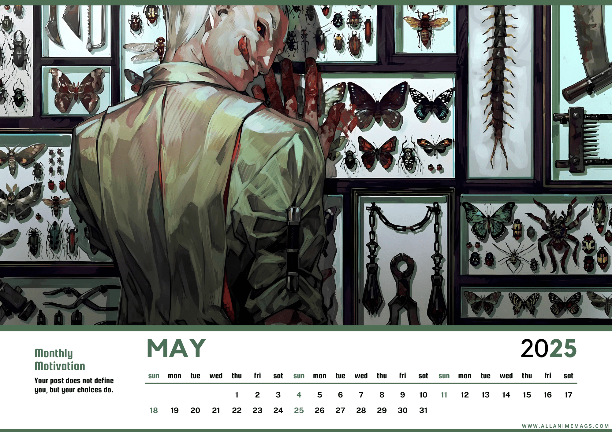 5 Free Downloadable 2025 Anime Calendars: Tokyo Ghoul - All About Anime ...