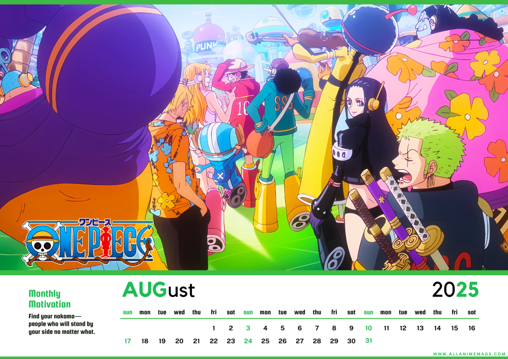 5 Free Downloadable 2025 Anime Calendars: One Piece - All About Anime ...